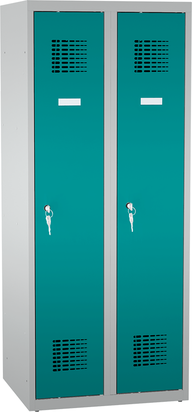 Spind - 2 Abteile - zwei Einlegeböden und Bücherfach | Höhe: 1800 mm ...